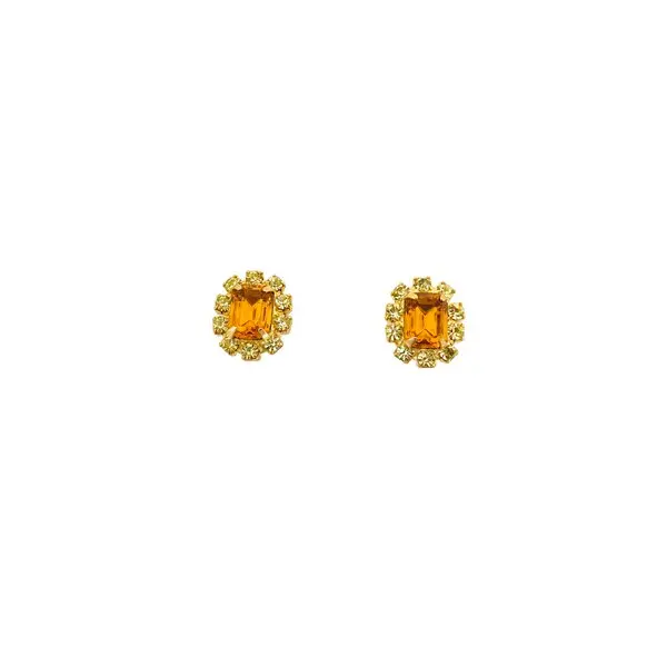 THE PINK REEF Topaz Petite Stud - Orange