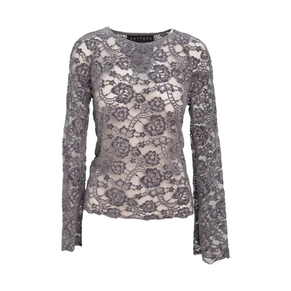 ARTISTA Sign Lace Top - Grey