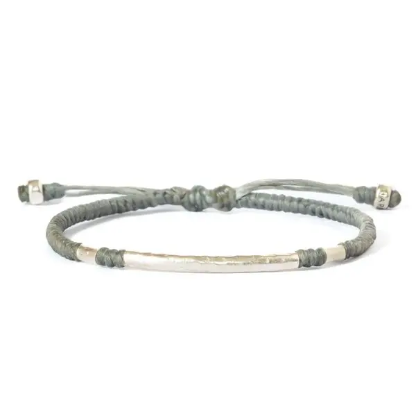HARBOUR UK Little Björn Silver Rope Bracelet - Grey