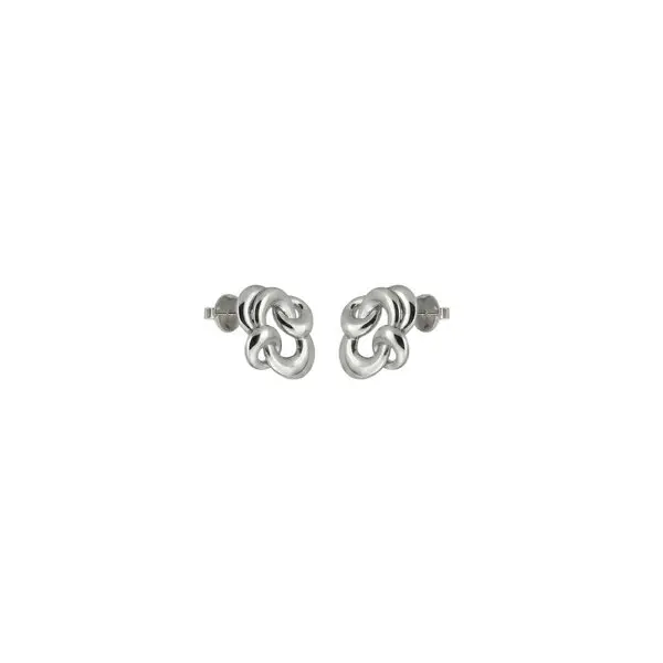 GUTTA DESIGN Knot Earring Rhodium Plated - Silver