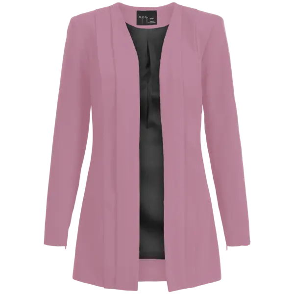Layo G Pleated Stretch Blazer — Blush - Pink
