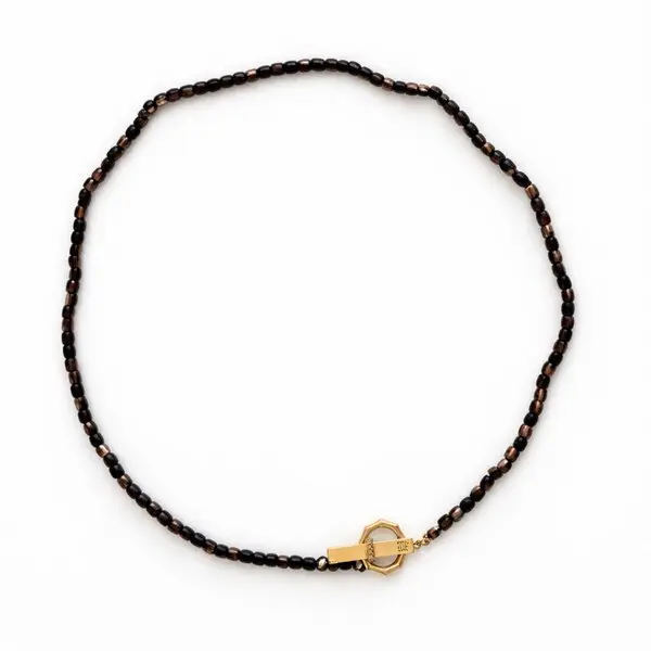ECCE ARTISAN DIAMONDS 14k Solid Gold Diamond Necklace - Brown