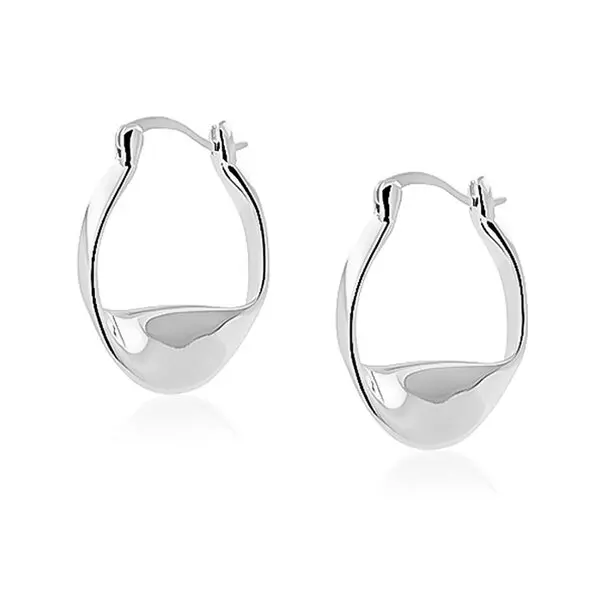 Côté Caché Ocean Horizon Hoop Earrings - Silver