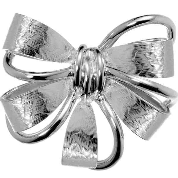 Grossé Platinum Bow Brooch, Series Jahrenstag - Silver