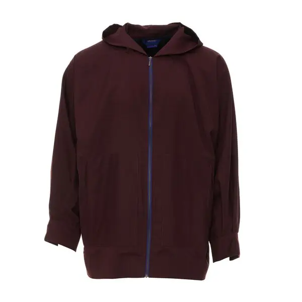 MOE Burgundy Zip Hooded Jacket - Red