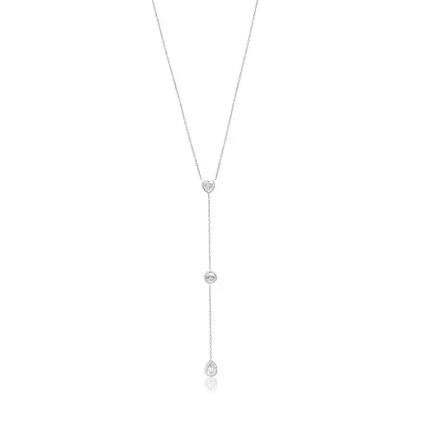 SHYMI Fancy Shape Lariat - Silver