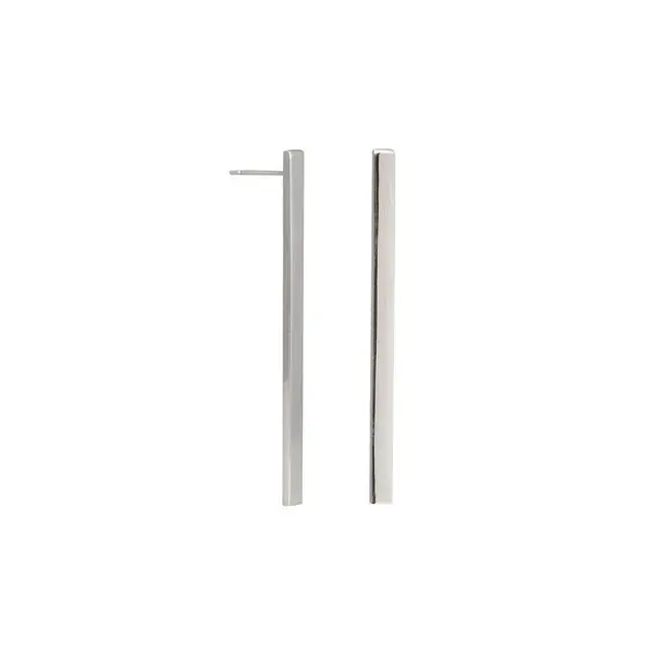 EDGE ONLY Bar Earrings Long Sterling - Silver