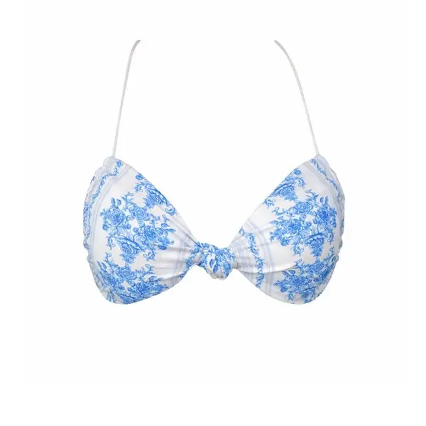 IVY SWIMWEAR Bella In Pottery Print Bikini Top - Blue