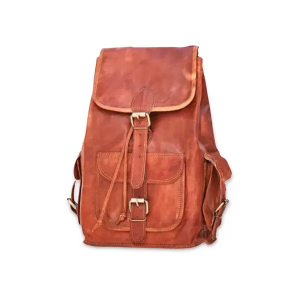 VIDA VIDA Vintage Classic Leather Backpack Small