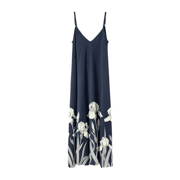 ALOHA FROM DEER Neutrals Midnight Iris Maxi Dress