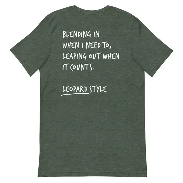 ANCHOR & CREW Forest Think Ocean Leopard Aspirations Cotton Embroidered T-shirt - Green