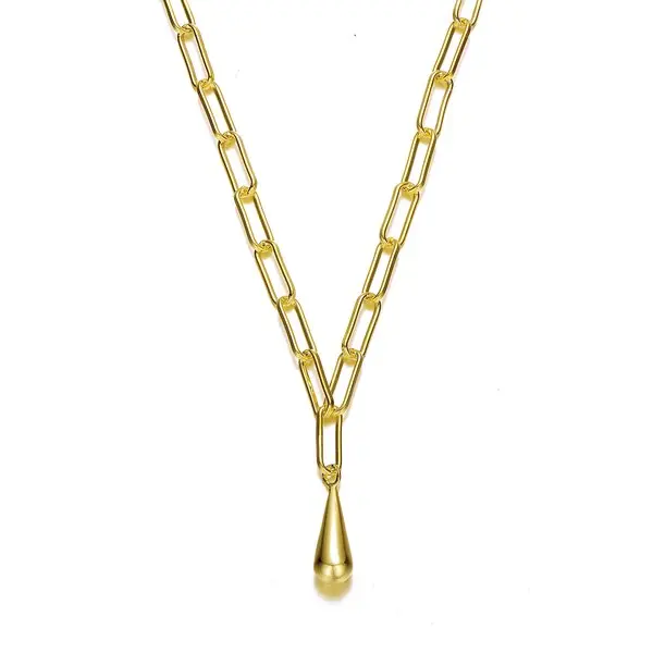 GENEVIVE Rachel Glauber Plated Charm Necklace - Gold