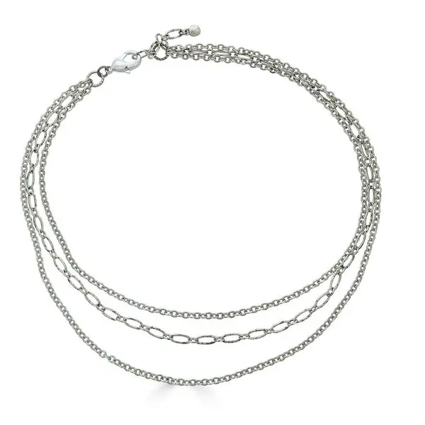 LONI PAUL JEWELRY Delicate Three Strand Necklace - Silver