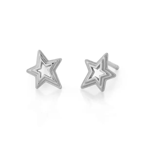 NELLOU JEWELLERY Stellar Starburst Stud Earrings Sterling - Silver