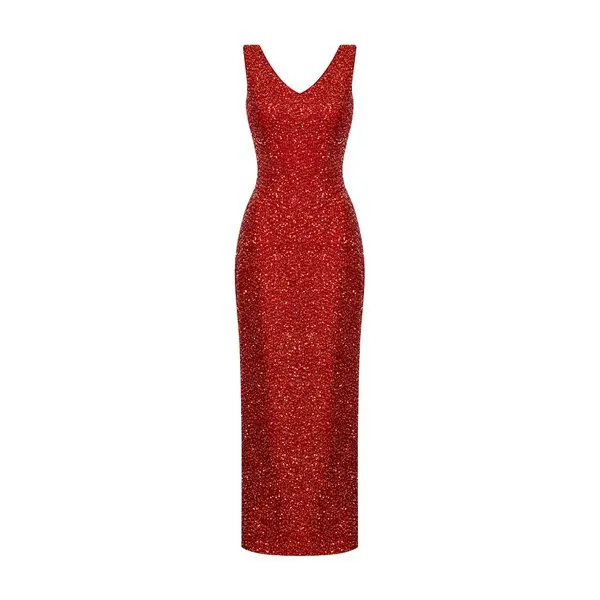 ELSAVA Riva Sequin Dress - Red
