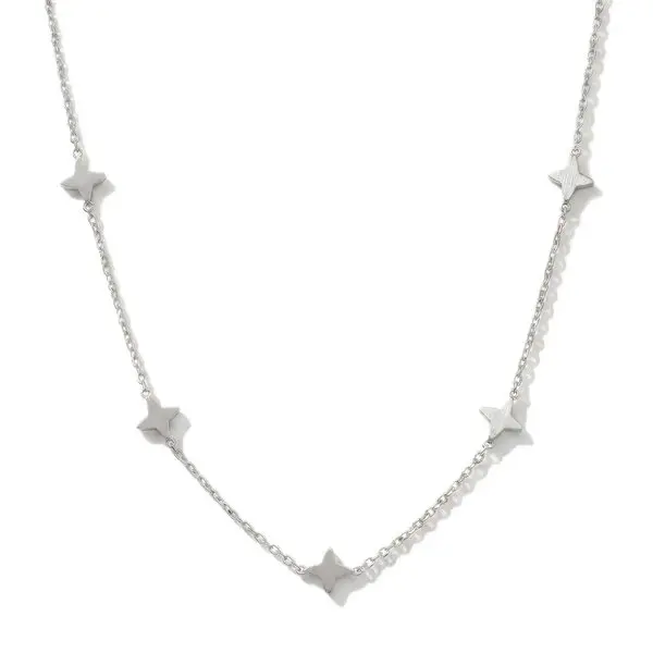 ELK & BLOOM Lucky Clover Choker Necklace - Silver