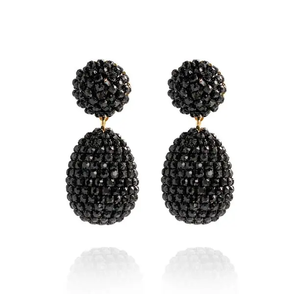 SAULE LABEL Clio Earrings In Dusk - Black