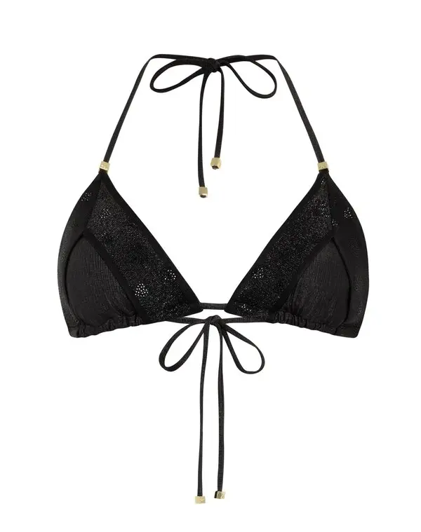 LEYLA MAYA Sevi Bikini Top Ebony Shimmer - Black
