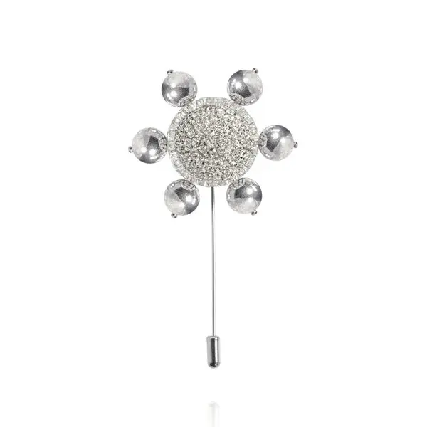 SAULE LABEL Jolie Lapel Pin In Gloss - Silver