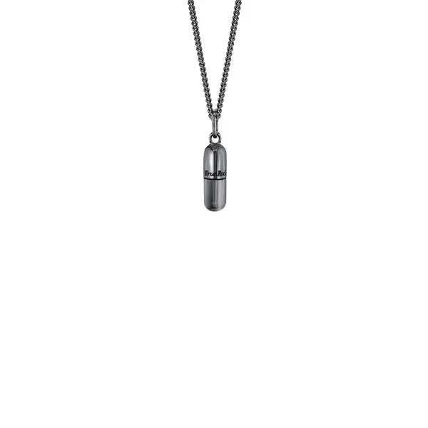 TRUE ROCKS Mini Pill Pendant Gun Metal - Grey