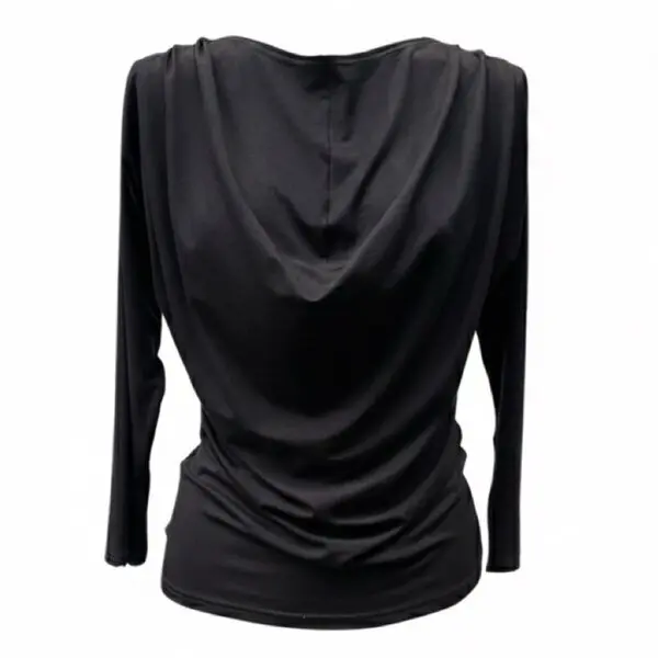 IMAATU Onu Top Sculpting Elastic Viscose Waterfall Drape Three Quarter Sleeves