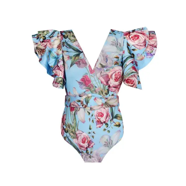 NUR KARAATA Cosmos Blu Swimsuit