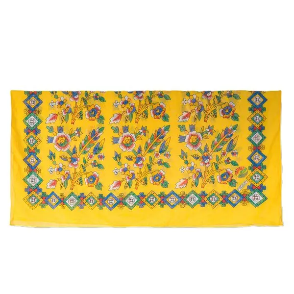 SPRINGMOONATELIER Yellow Floral Scarf - Orange