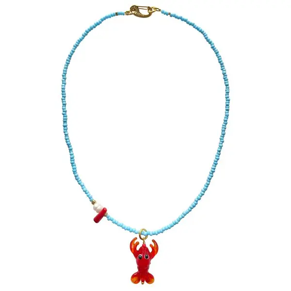 SMILLA BRAV Lobster Bling Necklace - Gray