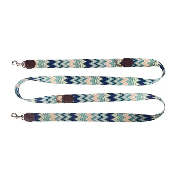 ALECOO Chevron Dog Leash Azure Adjustable - Blue