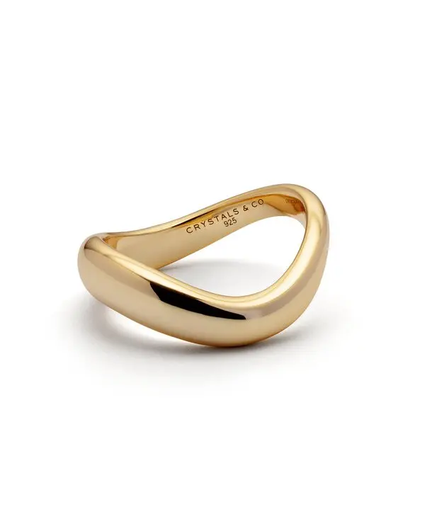 CRYSTALS AND CO Flow Ring - Gold
