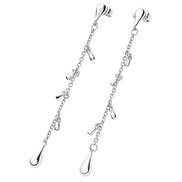 LUCY QUARTERMAINE Cluster Drop Earrings - Silver