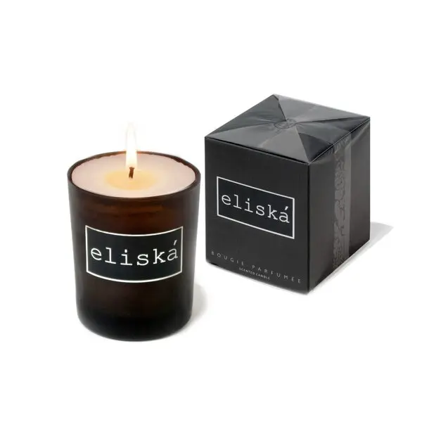 ELISKÁ Black / White Signature Scented Candle Havane