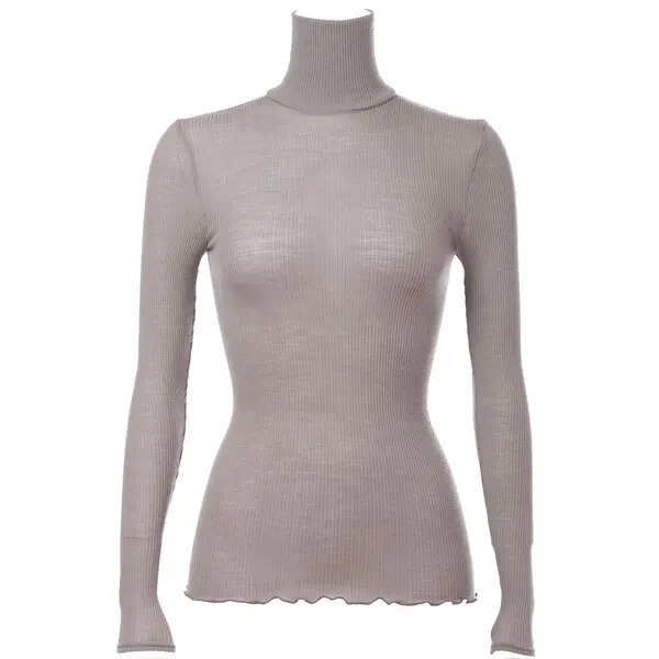 AROMATIQUE Fine Gauge Wool Rib Knitwear Ash - Grey