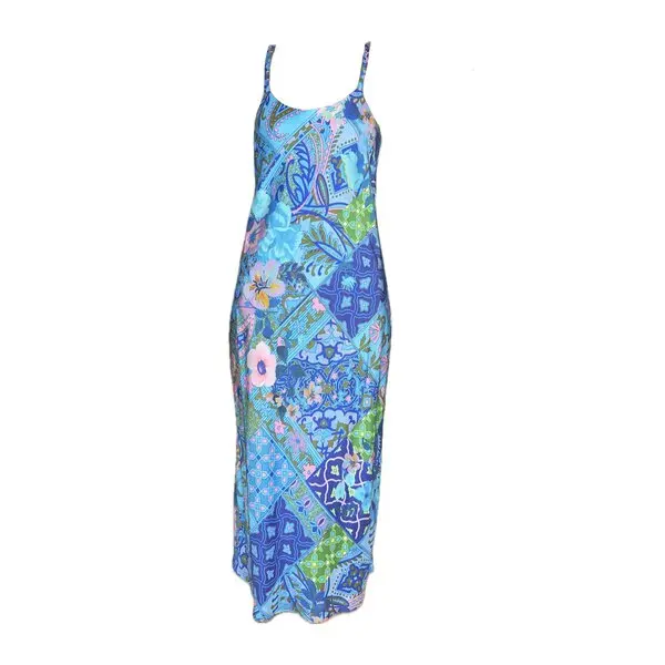 INTROVERTIE VIENNA Not Your Darling Bias Cut Slip Dress Azure - Blue