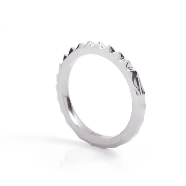 KASUN LONDON Crocodile Ring - Silver