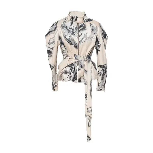ARTISTA Silver Crystal Corduroy Shirt Jacket - Gray