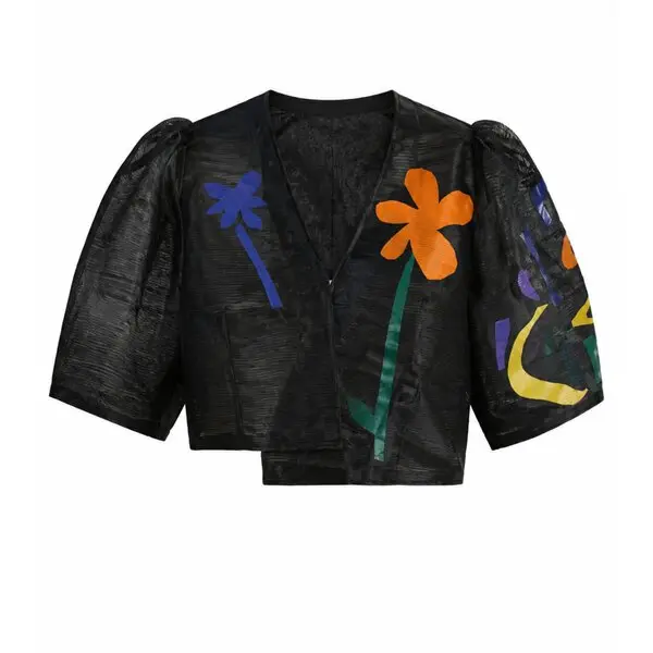 Miro Misljen Silk Printed Bolero