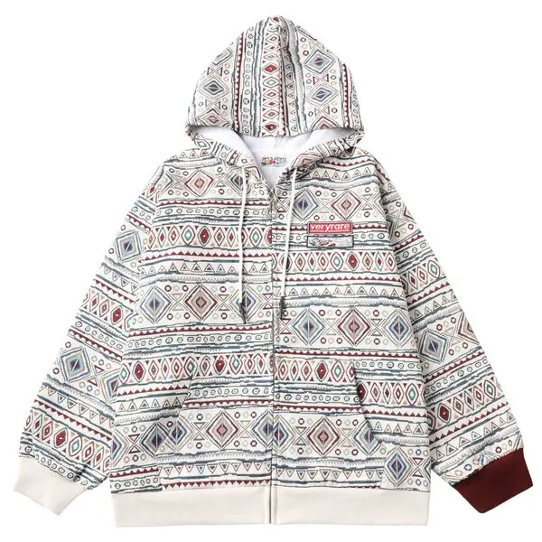 VERYRARE Tribal Pattern Hoodie - Brown