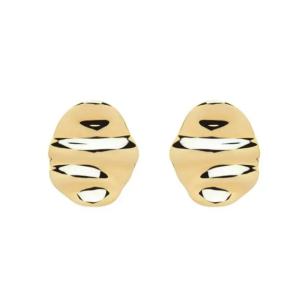 EMMA HOLLAND JEWELLERY Ripple Clip Earrings - Gold