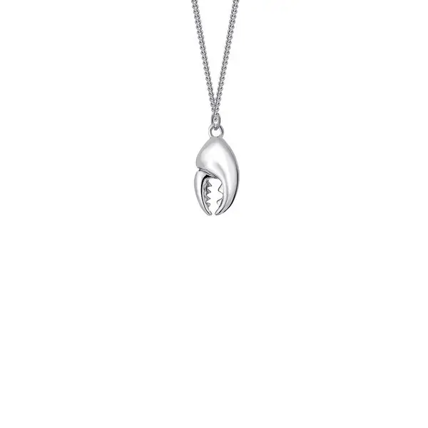 TRUE ROCKS Mini Crab Claw Pendant In Sterling - Silver