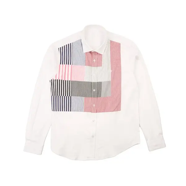 EIGHT X Fragt Long Sleeve Button Down Shirt - White