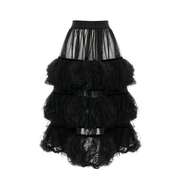 SILVIA SERBAN Tulle Volumetric Ruffled Skirt