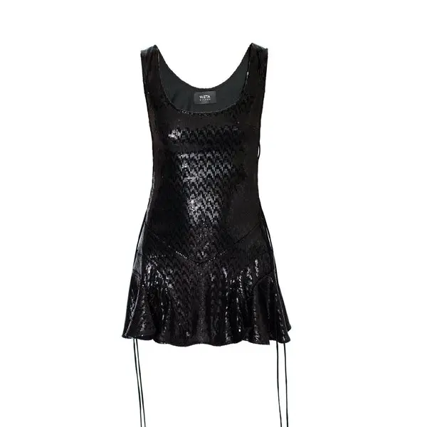 SVETA MILANO Alanna Sequin Mini Dress - Black