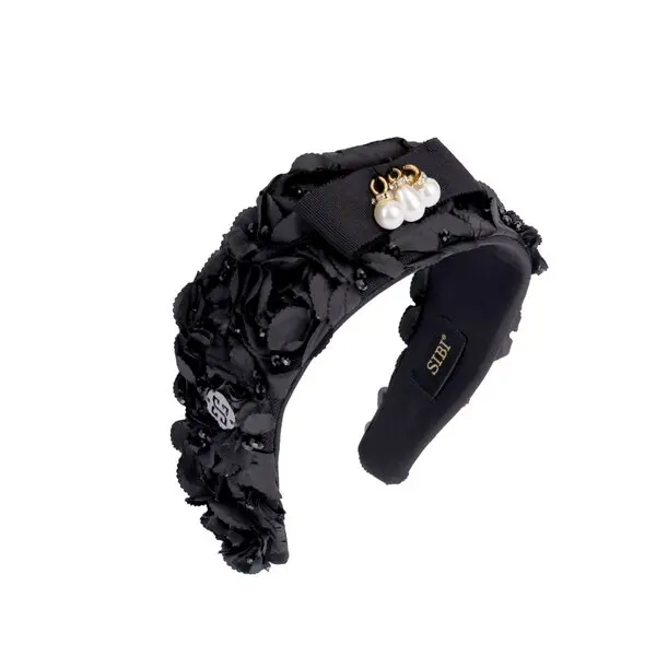 SIBI HATS Axelle New Floral Headband - Black