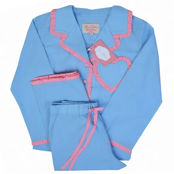 LOVE LETTERS X Dolce Azzurro & Pink Pajama Set - Blue