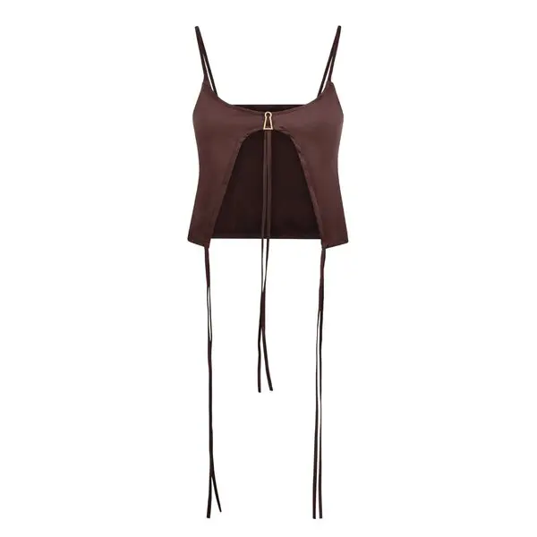 BIANCA RESORTWEAR Nicole Top In Chocolate - Brown