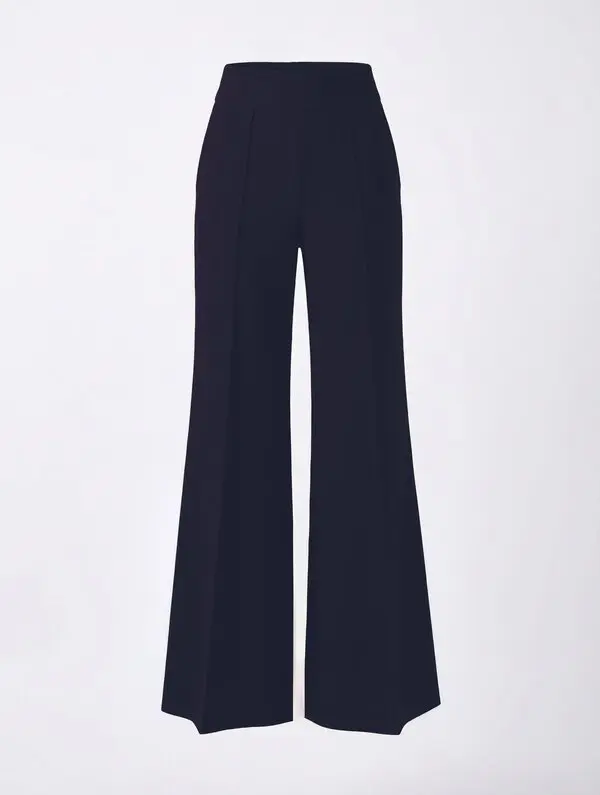 HELENE GALWAS Tanja Wide Leg Navy Trousers