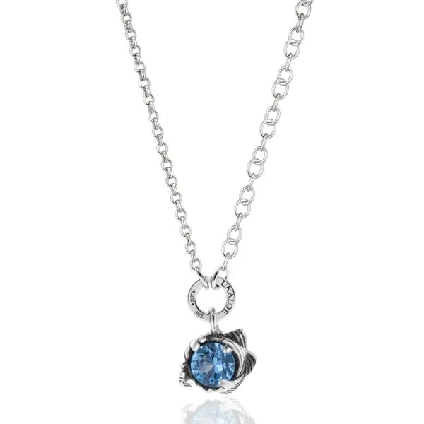 UNALOE Silver / Blue Coleus Circulus Luxury Royal Blue Zirconia Necklace In Sterling Silver – Precious Fashion Pendant - Silver/blue