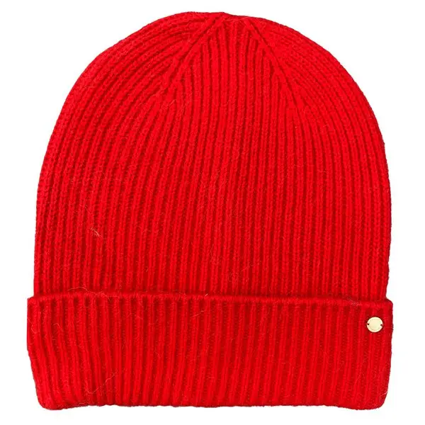 TIRILLM Holly" Rib Knitted Cashmere Hat - Red
