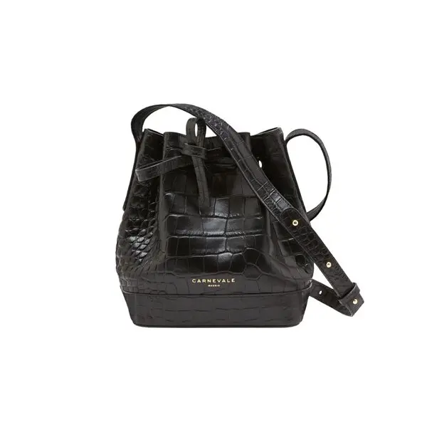 CARNEVALE Mini Telma Coco Bucket Bag - Black